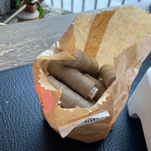 Linen Thread Natural Grey X 100 Meters Set of 1/5/10 Spools Czech Linen ...