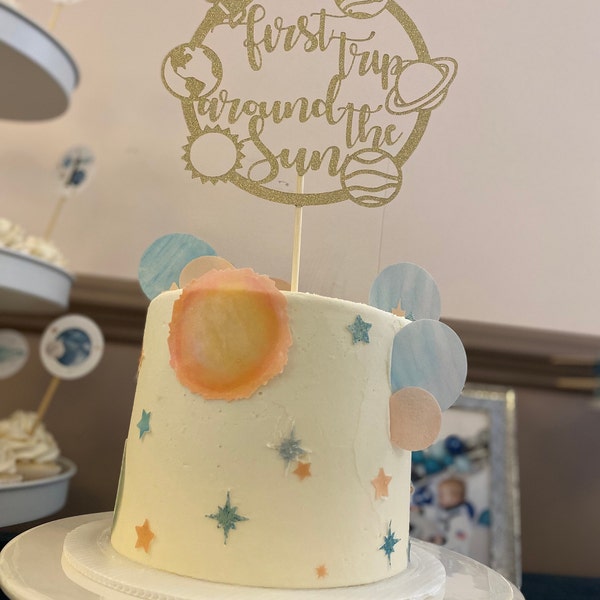 BUNDLE PACK! Over the Moon + Moon and Star Cupcake Toppers for Baby ...