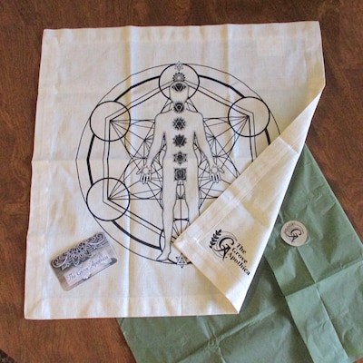 Energy Healing Metatron Grid Cloth Linen Cloth Distance Healing Reiki ...