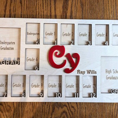 School Years Photo Frame SVG Laser Cut File Kindergarten High School ...