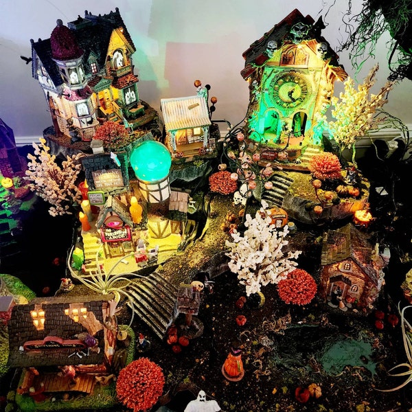 4 Foot Spooky Town Mountain Background Display Lemax, Dept 56, Mountain ...