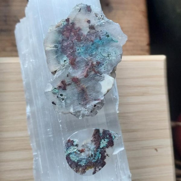 Slabs-raw Native Copper on Chrysocolla Ll Copper Plates With Floral ...