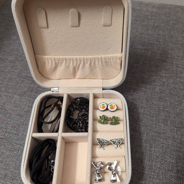 Personalized Square Jewelry Box, Travel Jewelry Case, Jewelry Organizer ...