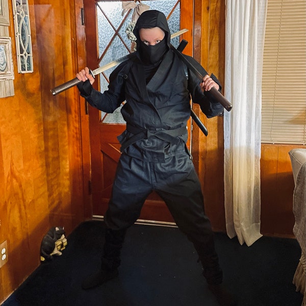 Authentic Black Ninja Uniform Costume - Etsy