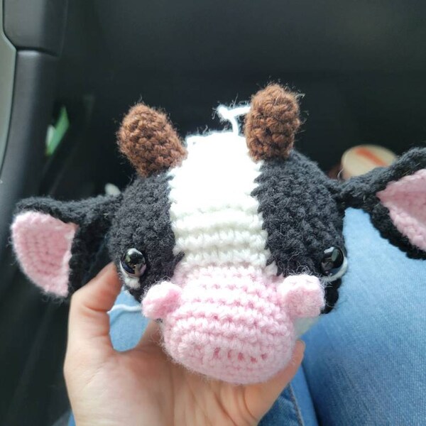 Cow Head Keychain Crochet Pattern; 2 Spot Face Pattern Extension; PDF ...