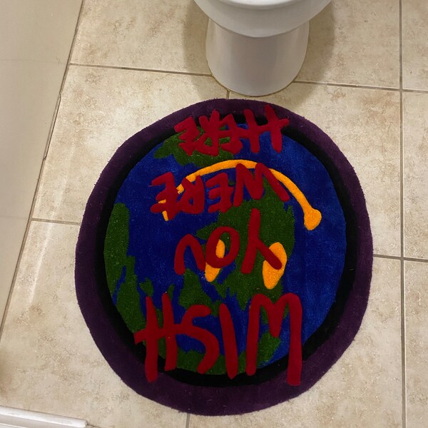 Nike Inspired Circle Accent Rug - Etsy