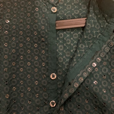 Rounded Design Organic Clothing Black Muslim Pakistani Dress Eastern ...