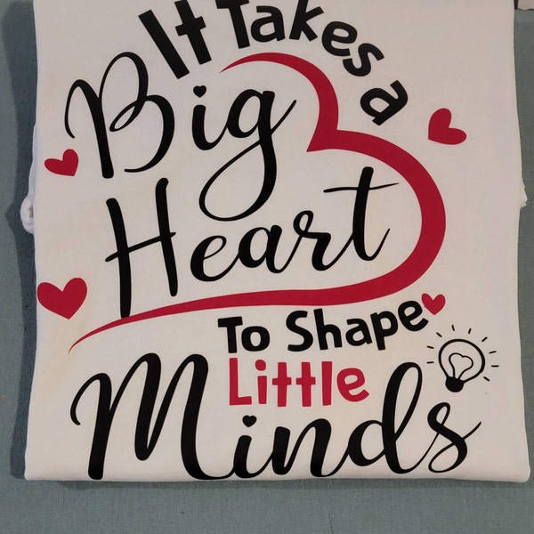It Takes A Big Heart to Shape Little Minds SVG, Teacher Days Quote SVG ...