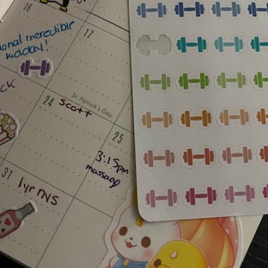 Cardio Planner Stickers Essentials Flag Sticker Erin - Etsy