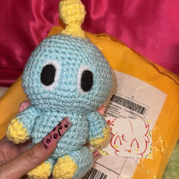 Neutral Chao Handmade Crochet Plush Keychain - Etsy