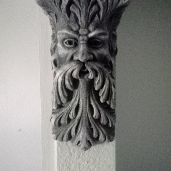 Classic Green Man Wall Hanging/sconce Greenman-fantasy Art-face Plaque ...