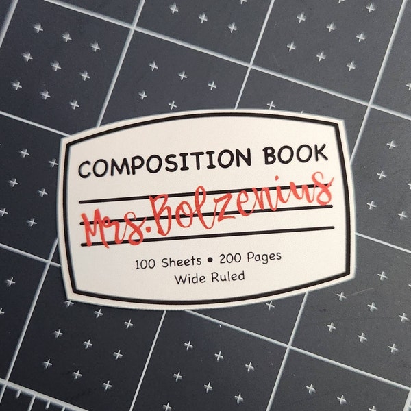 Composition Notebook Label, SVG, PNG, Instant Digital Download - Etsy