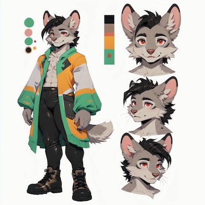 EXCLUSIVE 1x Furry Adopt Mathias Furry Adoption, Reference Sheet - Etsy