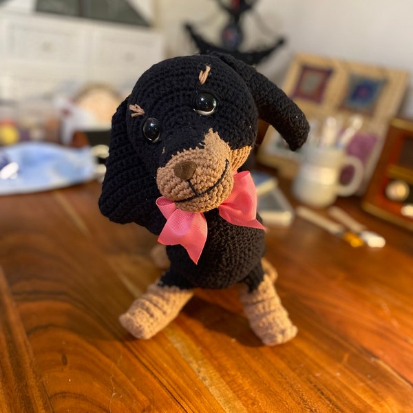 Patron crochet chien teckel (13 po/33 cm de haut) - Etsy France