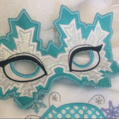 Snow Queen Mask in the Hoop Embroidery Applique Design 2 Sizes for ...