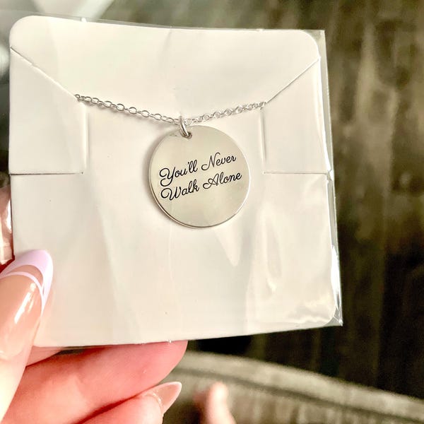 Personal Message Necklace • Personalized Quotes Necklace • Custom ...