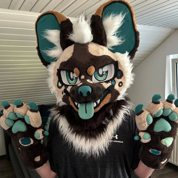 Fursuit up for Adoption, PAC BUNNY the Explorer of Glitchy Universes - Etsy