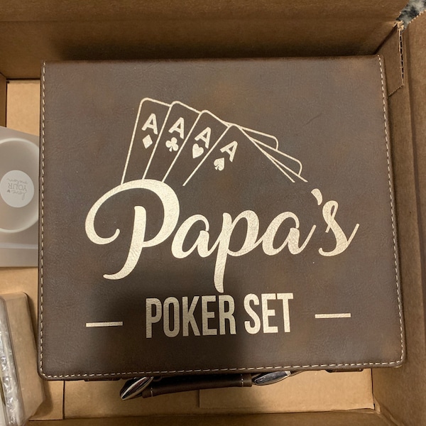 Personalized Poker Case - Personalized Poker Set - Poker Lovers Gift ...