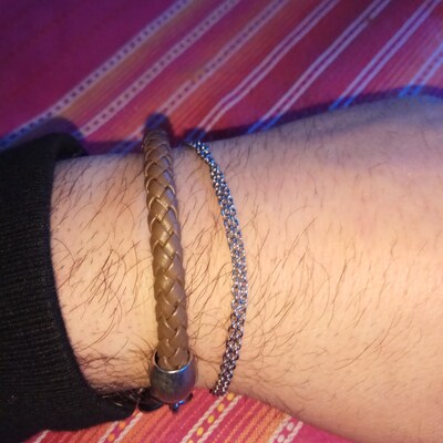 Men Silver Finish Pyramid Chain Bracelet Hades/alterskin - Etsy