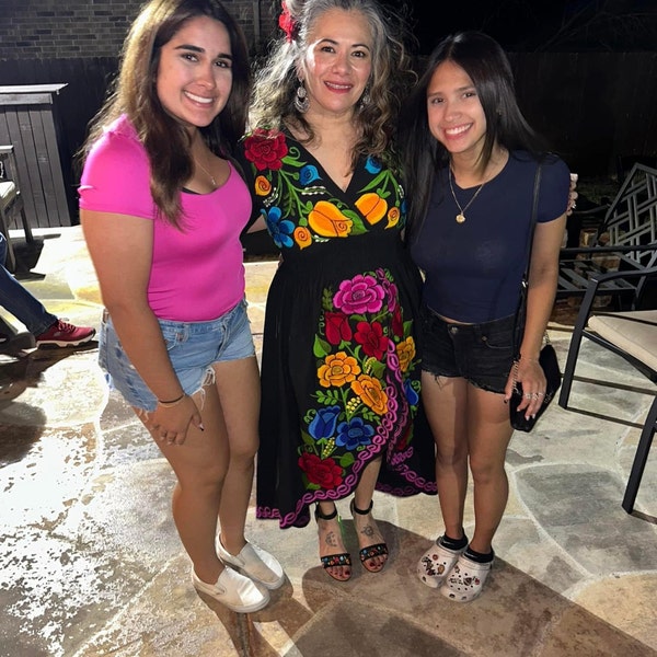 Mexican Asymmetrical Dress. Size S - 2X. Floral Embroidered Dress ...