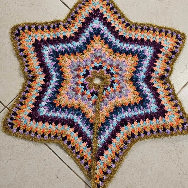 Stabby Granny Star Crochet Blanket Pattern UK and US Terms Granny ...