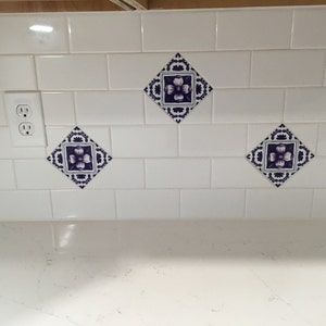 Black and White Toile Floral Ceramic Wall Tiles Backsplash Kitchen Tile ...