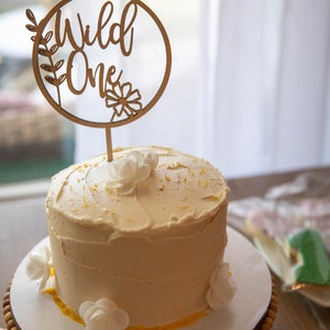 Wild One Flower Cake Topper, Wildflower Baby Shower, Floral Birthday ...