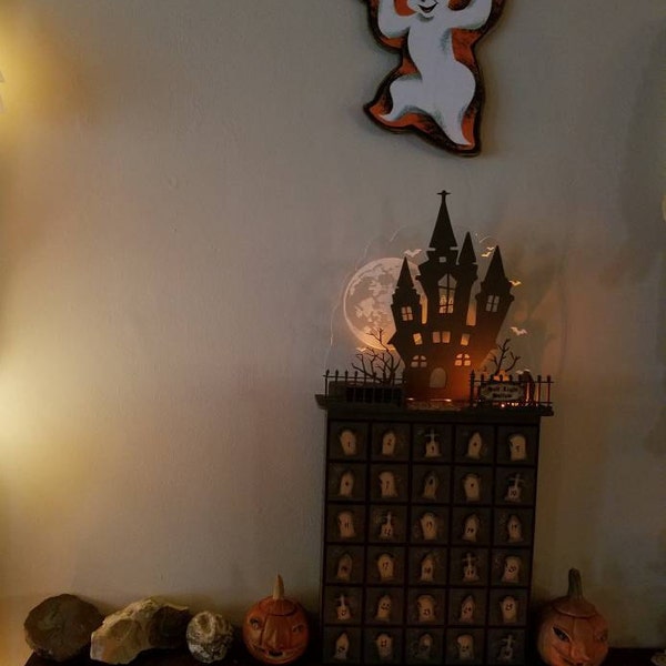 Personalized Halloween Countdown Advent Calendar Wooden Light up Zombie ...