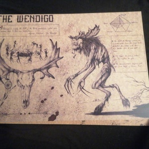 Medium Wendigo Algonquian Folklore Art Print - Etsy