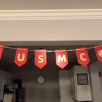 USMC Banner - Etsy