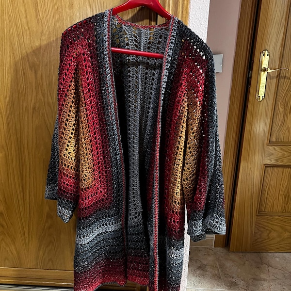 Nocturne Hexagon Cardigan Crochet Pattern: Goth Witch Cottagecore (PDF ...