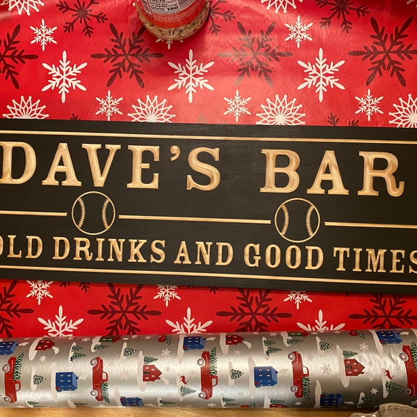 Custom Bar Sign - Bar Cart Decor - Cocktail Bar Sign (CWD-764) - Etsy