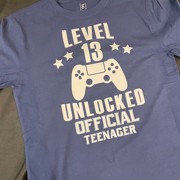 Level 13 Unlocked Official Teenager 13th Birthday Video Game SVG & PNG ...