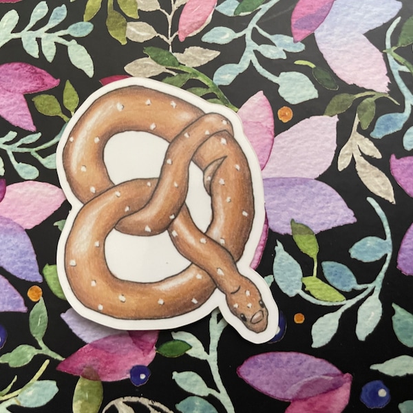 Pretzel Snake Sticker | Pretzel Sticker | Snake Sticker | Reptile ...