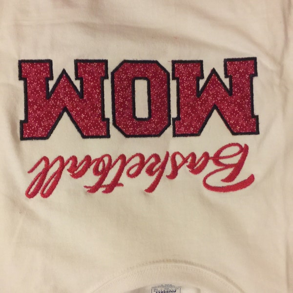 Basketball Mom Applique Machine Embroidery Design - 3 Sizes - Instant ...