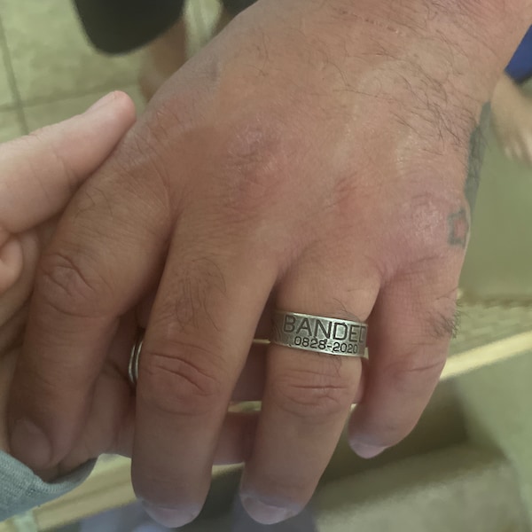 Duck Band Wedding Ring, Mens Banded Ring, Waterfowl Wedding Ring ...