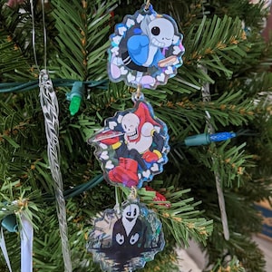 2 Sans Papyrus WD Gaster Skeleton Holo Acrylic Keychain - Etsy