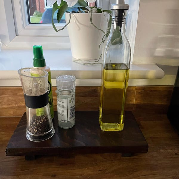 Rustic Low Countertop Stand, Bathroom Shelf, Display Pedestal, Kitchen ...