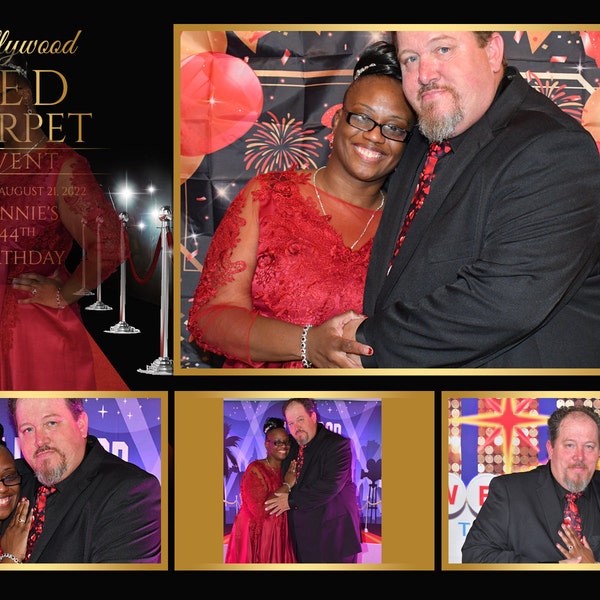 Red Carpet PROM Photo Booth Template PSD, PNG, Easy 100% Editable Files ...