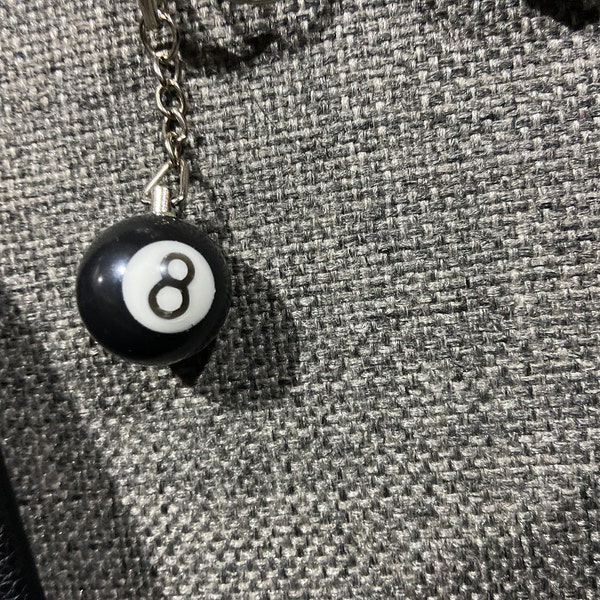 Pool Ball 8 Ball Keychain, Lucky Bag Charm, Y2k Magic Keyring, Solids ...