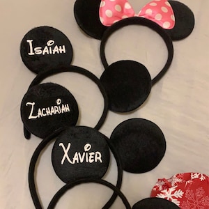 Personalized Mickey or Minnie Ears Custom Mickey Ears | Etsy