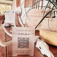 Personalized Venmo Sign, QR Code Sign, Scan to Pay Venmo QR Code Sign ...