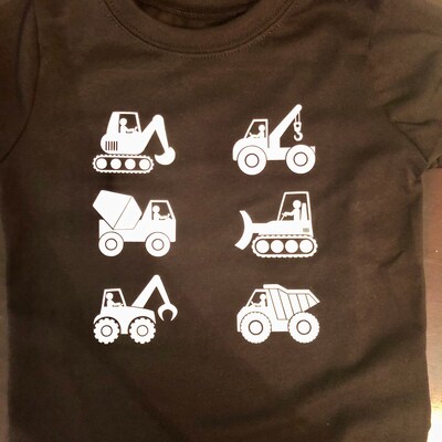 Construction Truck SVG. Vector Construction Vehicles, Excavator ...