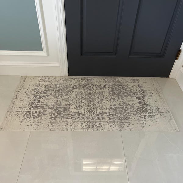 SINTRA Art Mat, Grey/black Vinyl Protective Mat, Checkered Design ...