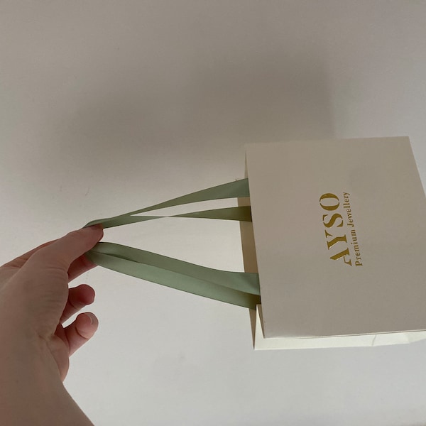 50pcs B1S 15.5x7.5x13.5cm Horizontal Style Paper Bag Custom Packaging ...