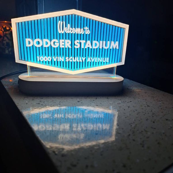 Dodger Stadium LED Sign: Color Changing Baseball Decor - Etsy