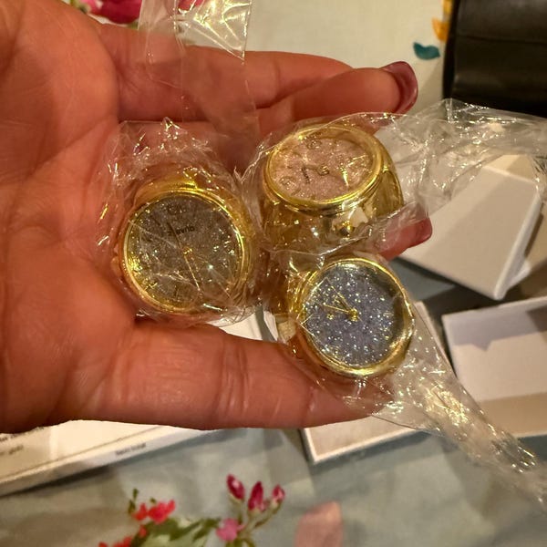 Glitter Gold Circle Ring Watches - Etsy