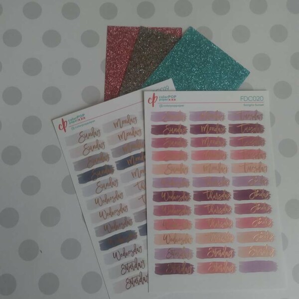 Weekly Sticker Kit, Weekly Stickers, Full Weekly Kit twilight Quartz ...