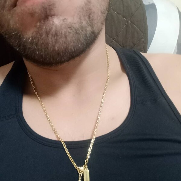 Modern Cable Chain Necklace - 3mm Chain - Men's Necklace - Waterproof ...