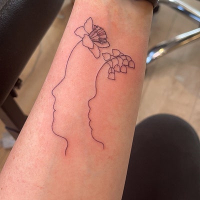 Child Side Profile Minimal Tattoo Design - Etsy